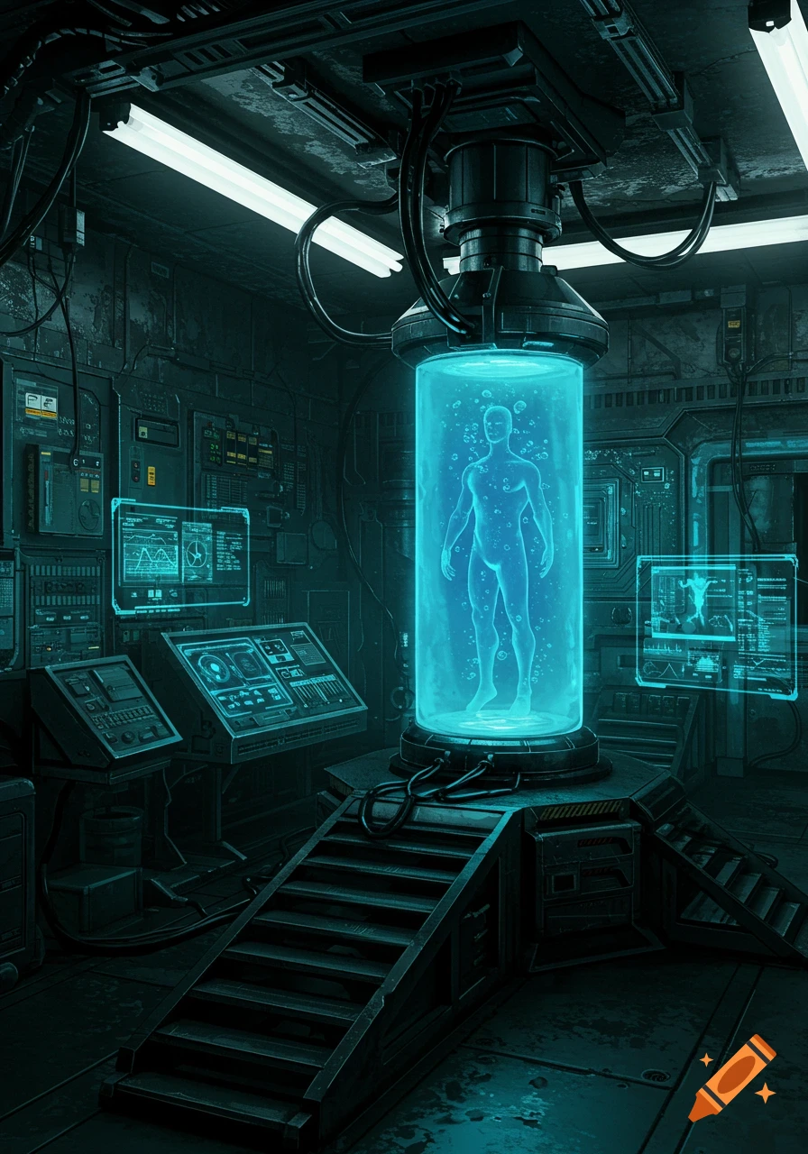 A futuristic black and yellow toilet with blue light, next to a battery ...