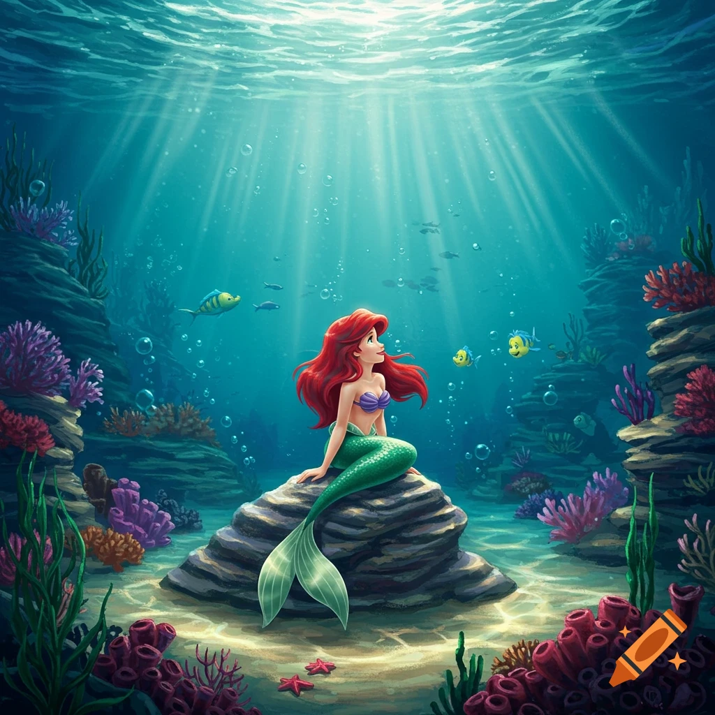 The Little Mermaid created on Craiyon