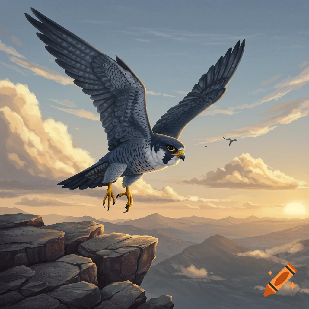 A colorful hawk with a vibrant red and blue mohawk stands majestically ...