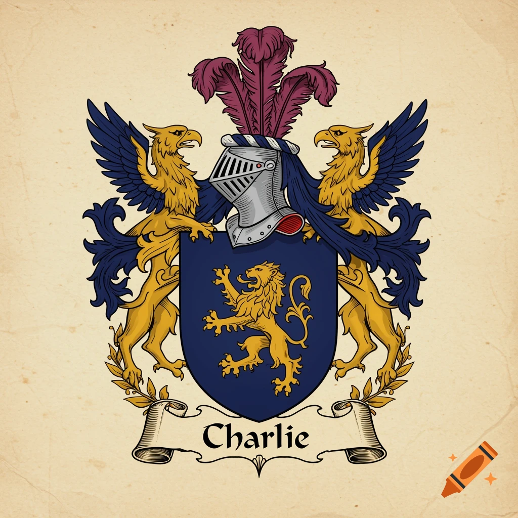 A heraldic coat of arms illustration featuring a red bull's head ...