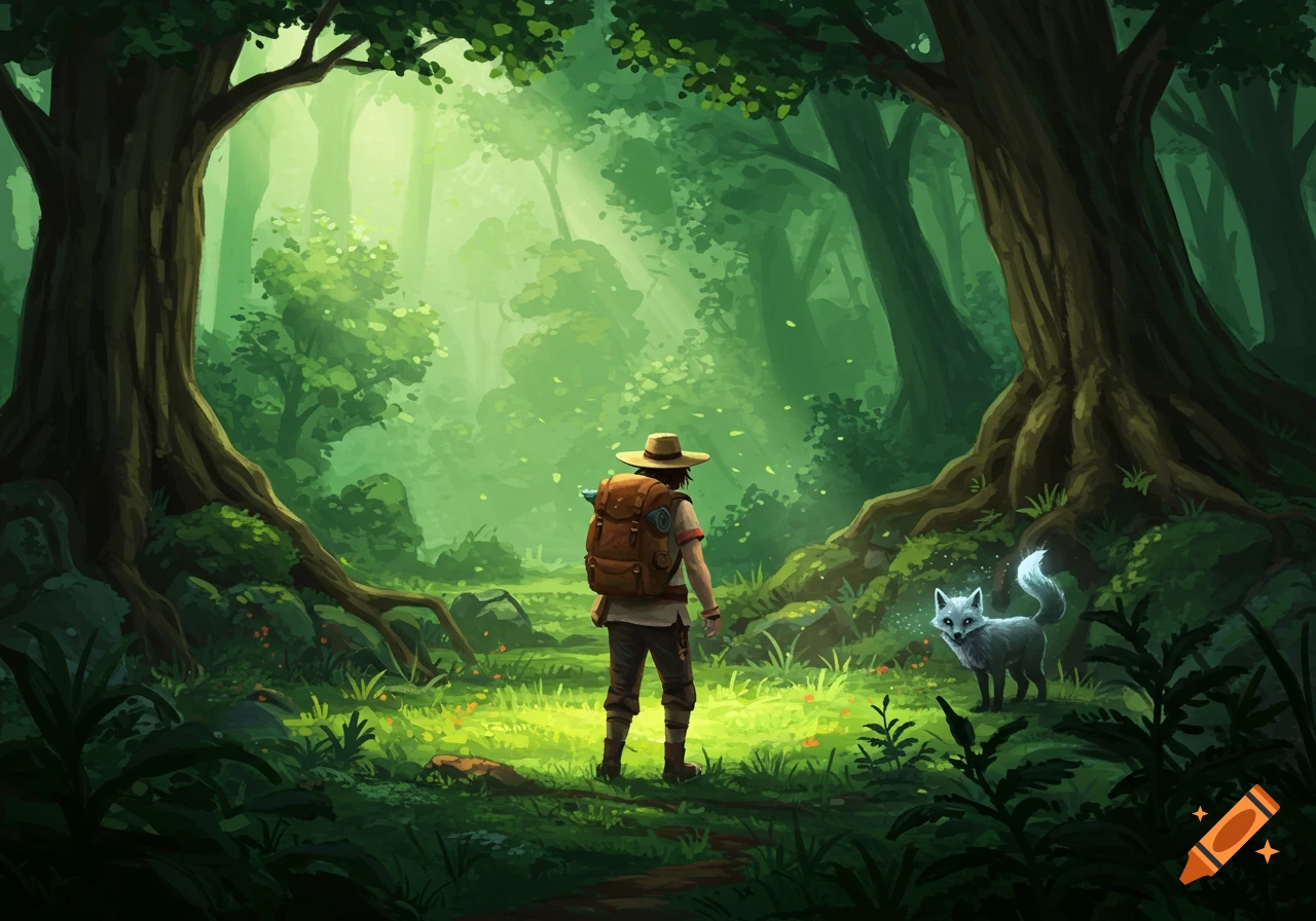 A vibrant, whimsical illustration of a freaky, cartoon character ...