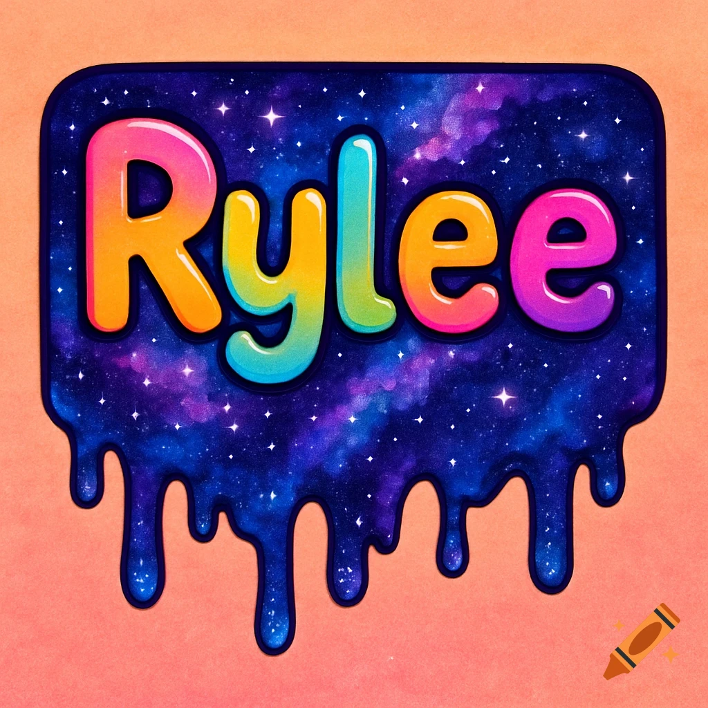 Bubble letters spelling Pika Miche Kandy in pink, yellow, and blue on a ...