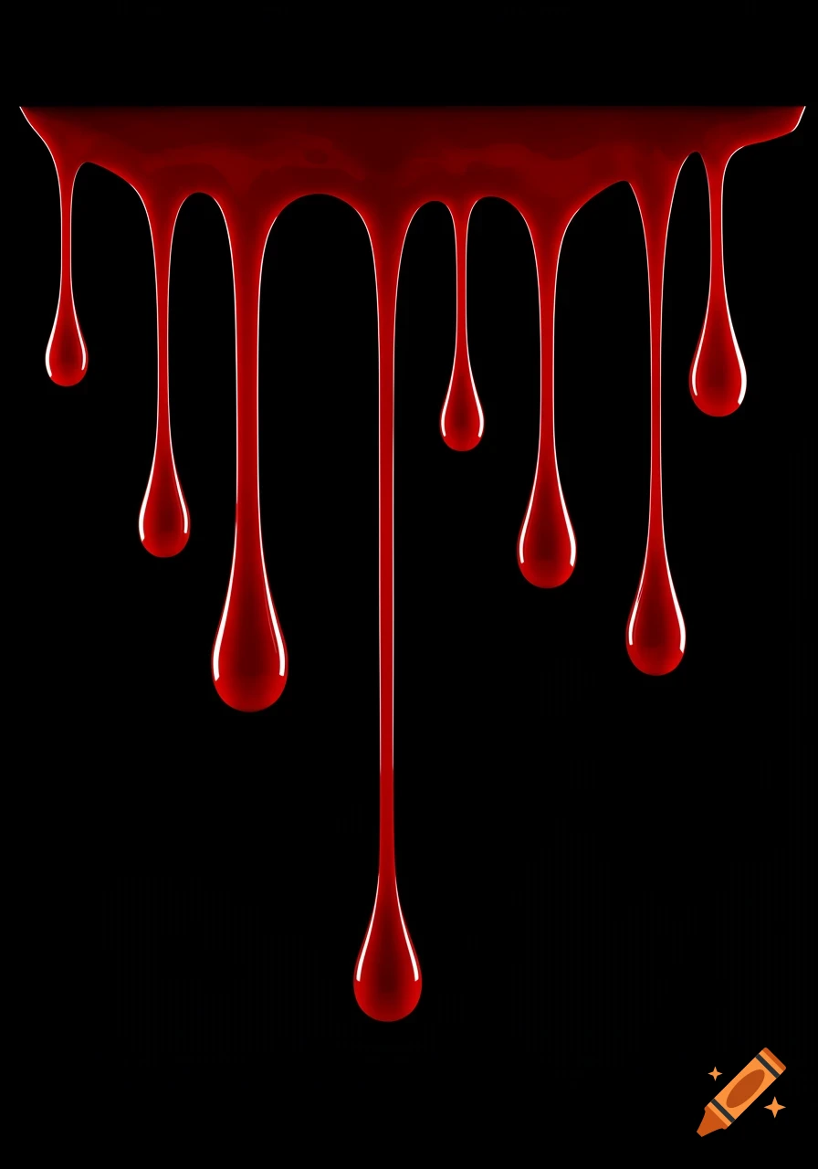 Dark gothic text 'BLEREE' with red blood dripping from each letter on a ...