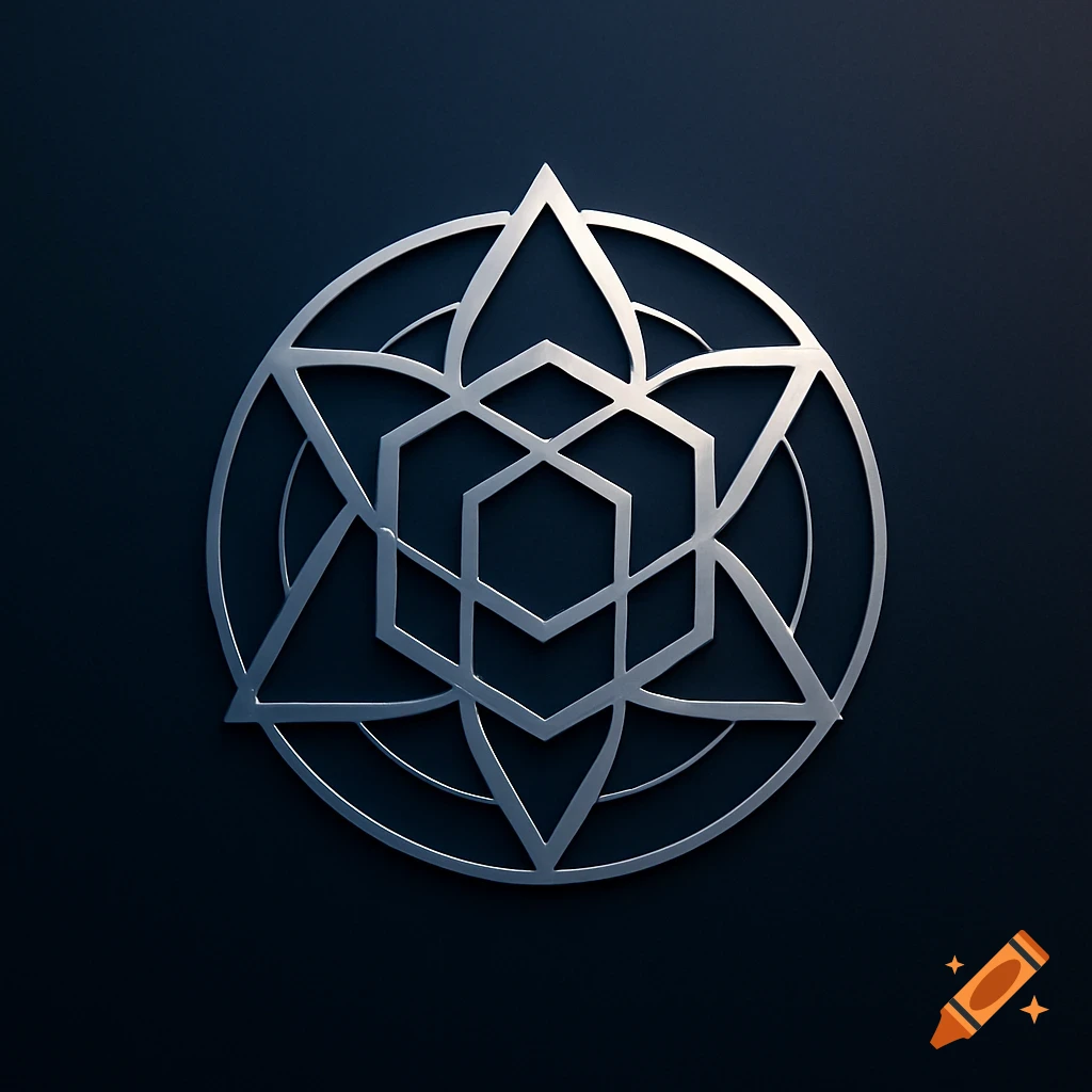 A dark teal, ornate logo featuring a compass rose surrounded by ...