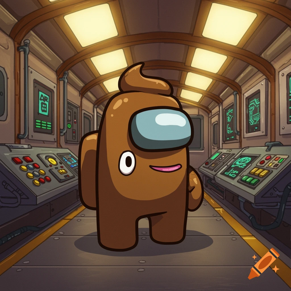 Image of a baby among us character on Craiyon