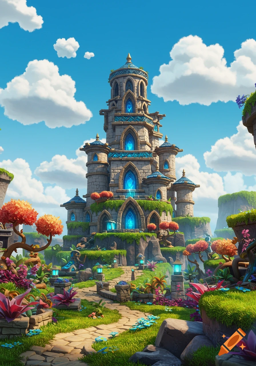 Elemental Mario in a leaf suit, holding fire spirits, stands in a ...