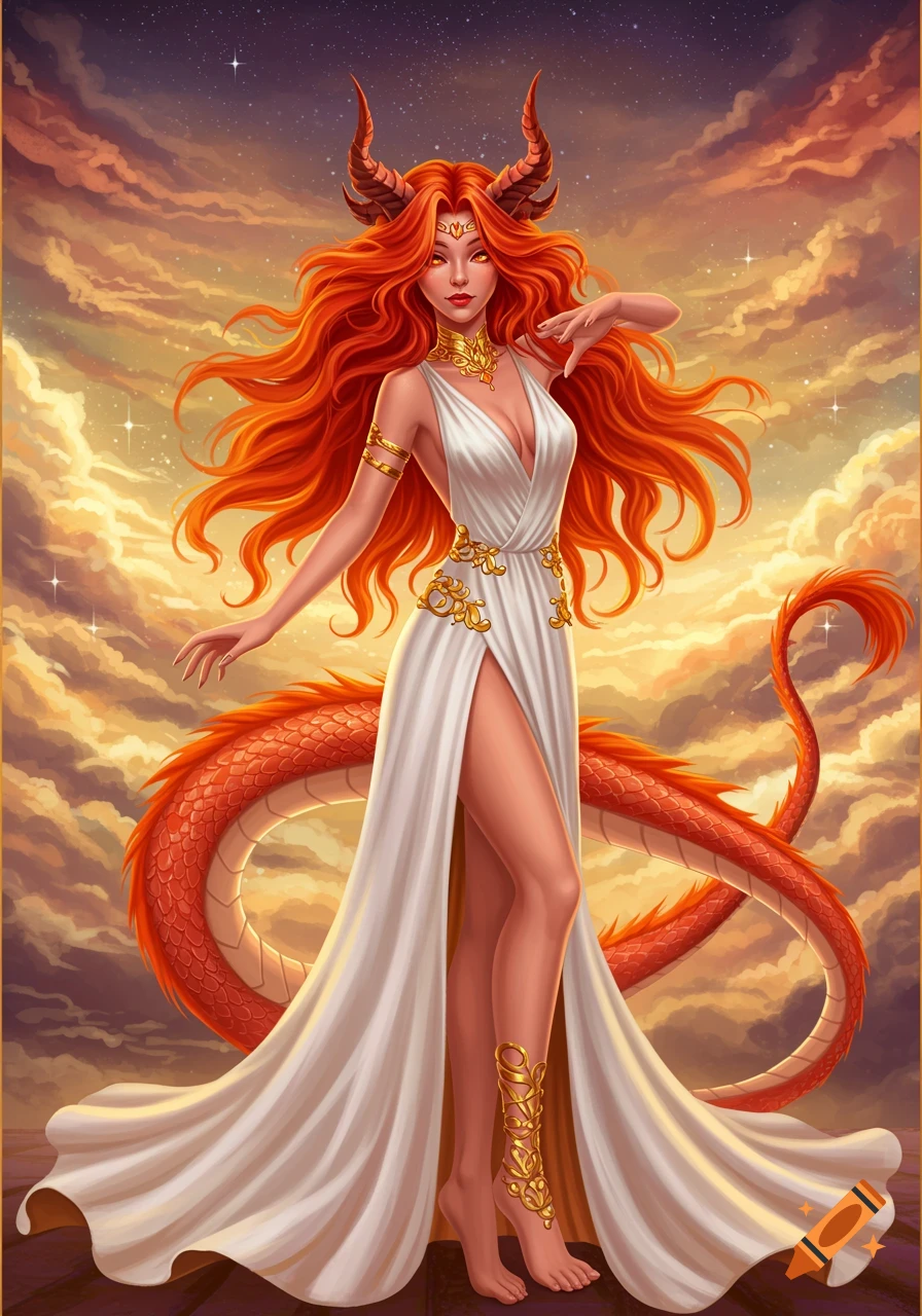 Fantasy illustration of a green dragon holding a princess with blood on ...