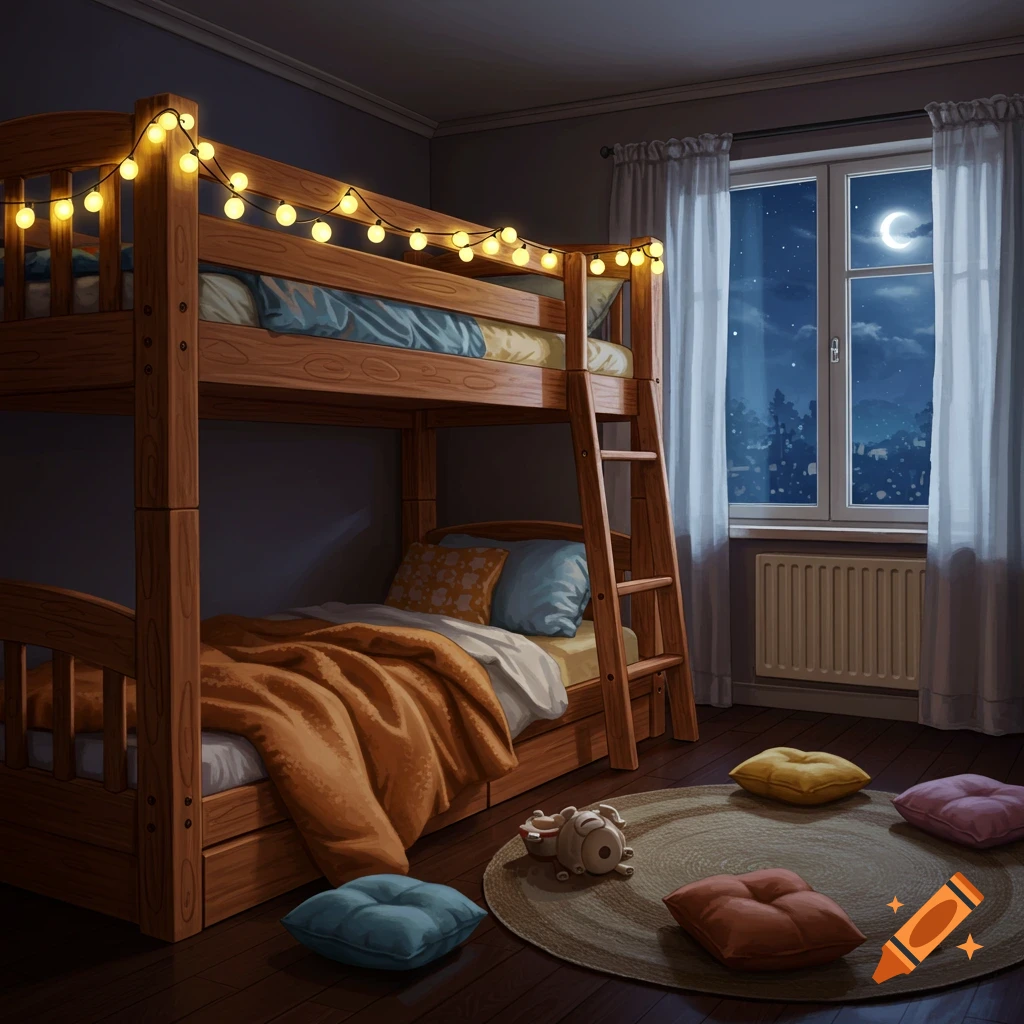 A cozy pink girl's bedroom with a tufted bed, polka dot bedding, and ...