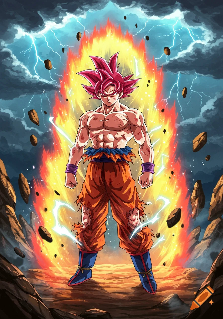 Black and white line art drawing of Goku from Dragon Ball Z, standing ...