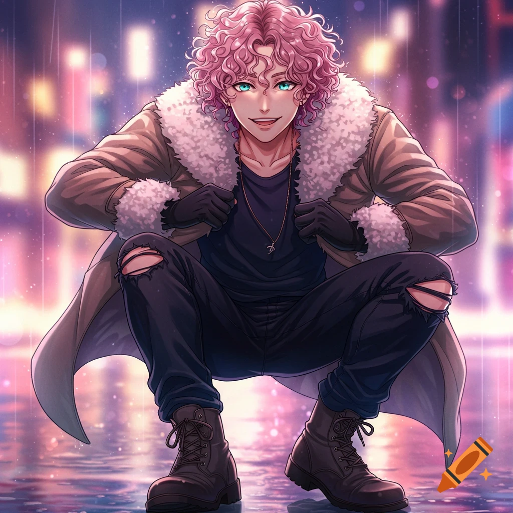 Cartoon anime profile picture for male YouTube channel on Craiyon