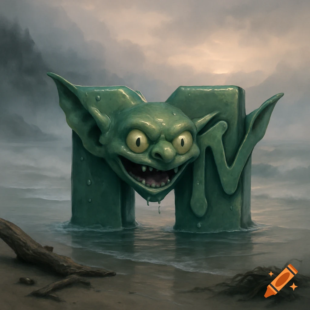 A weird smiling creature made from deli ham is hiding in the shadows on ...