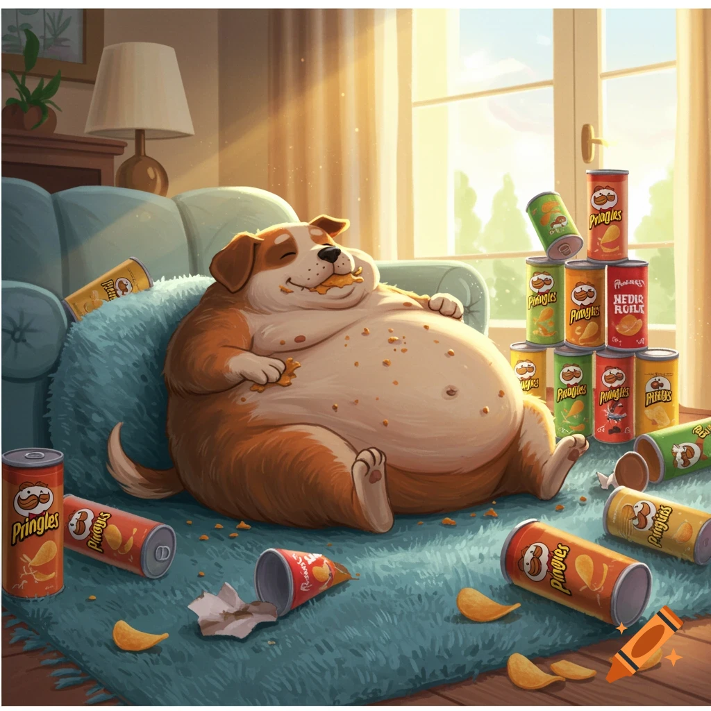 Odie, a cartoon dog, is covered in a giant, puffy white mass, standing ...