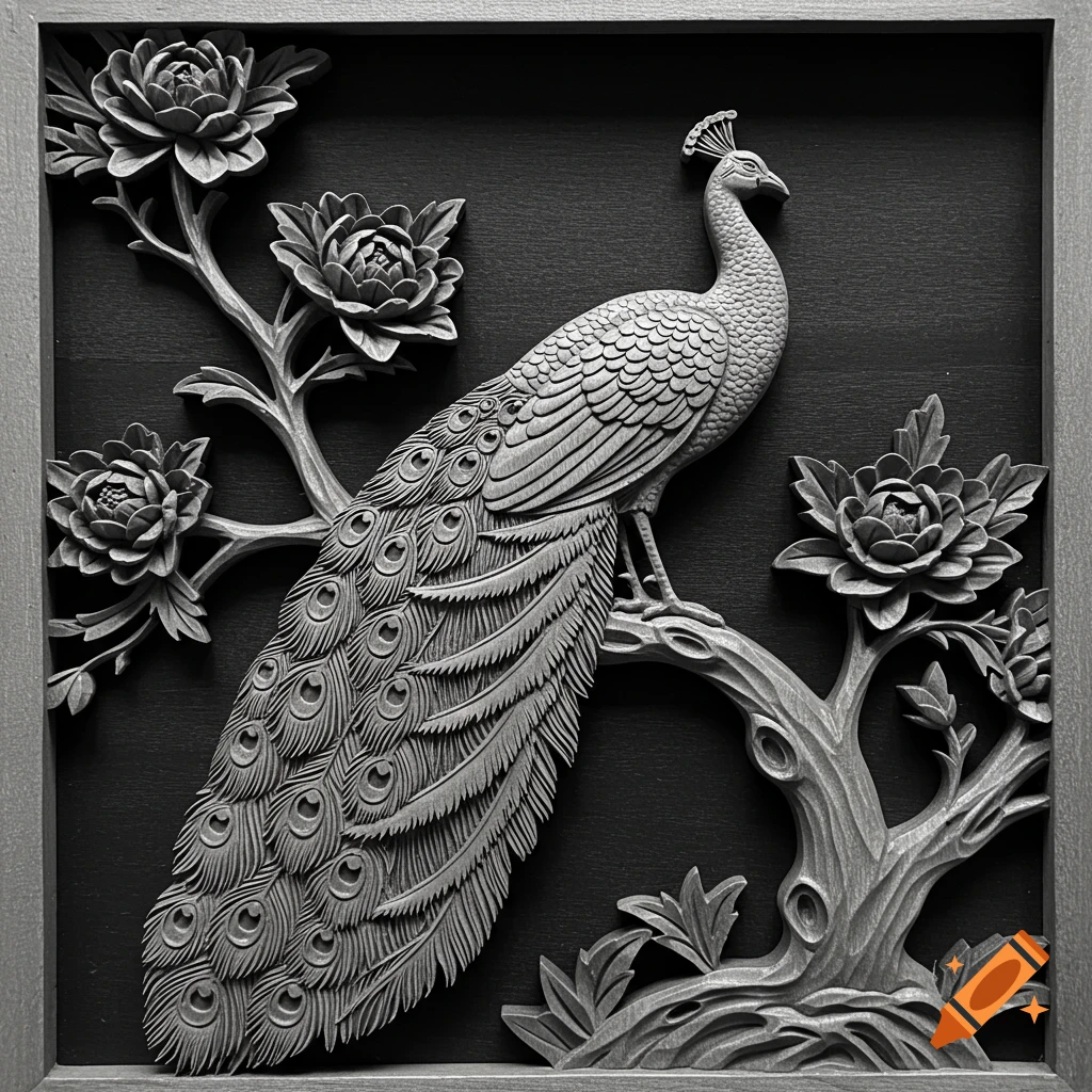 Abstract line drawing of two Birdmen laughing with geometric curves on ...