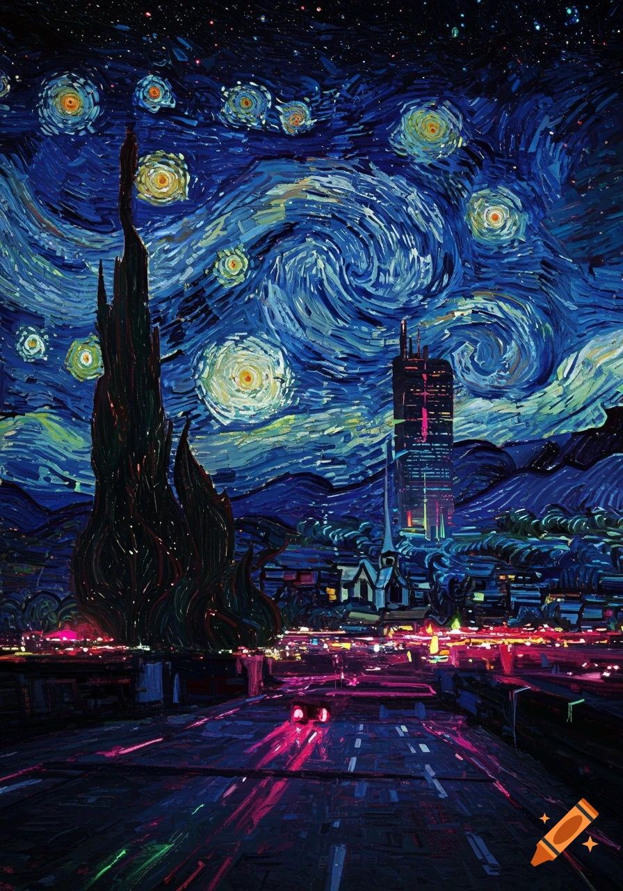 Nightscape created on Craiyon