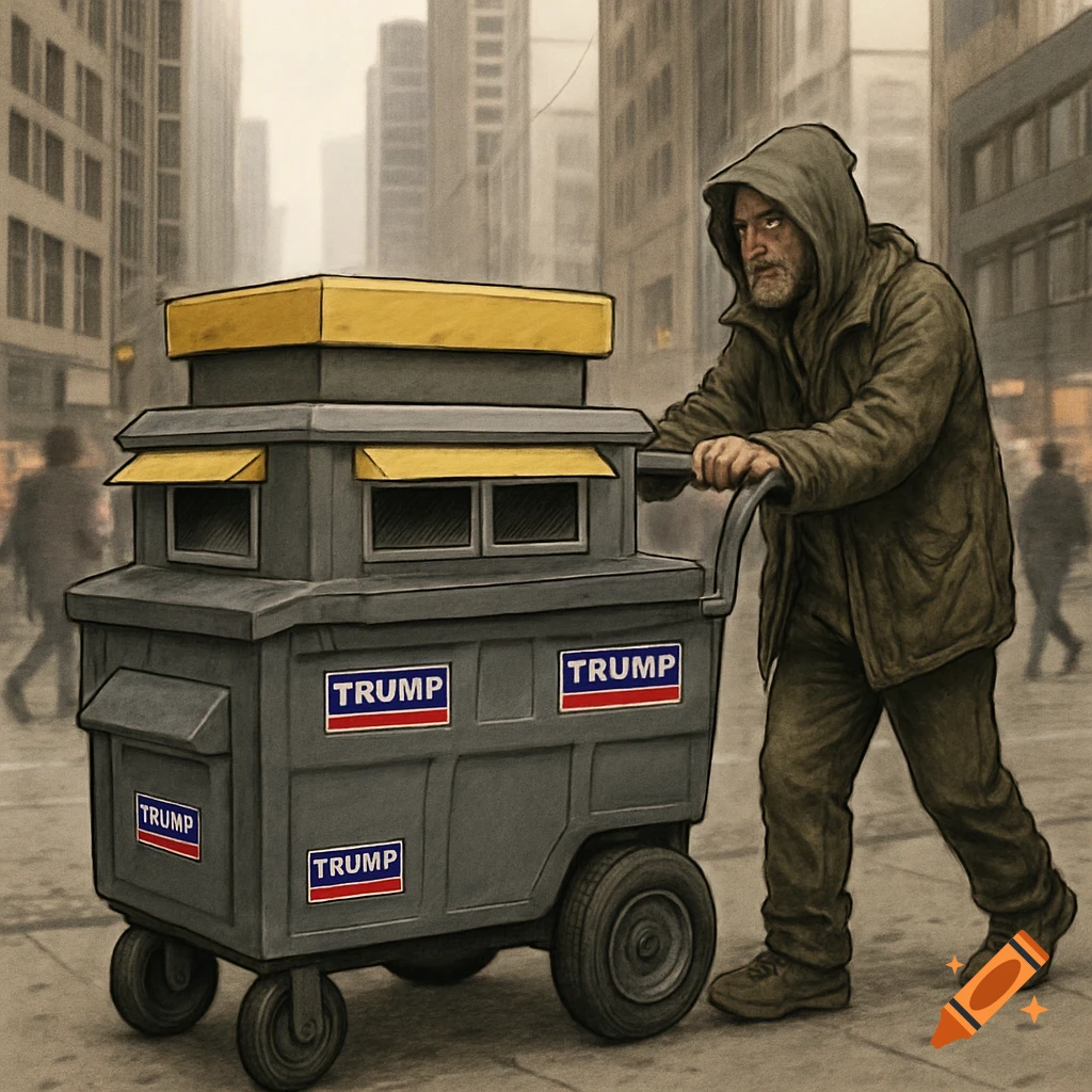 Trump+davos+cartoon created on Craiyon