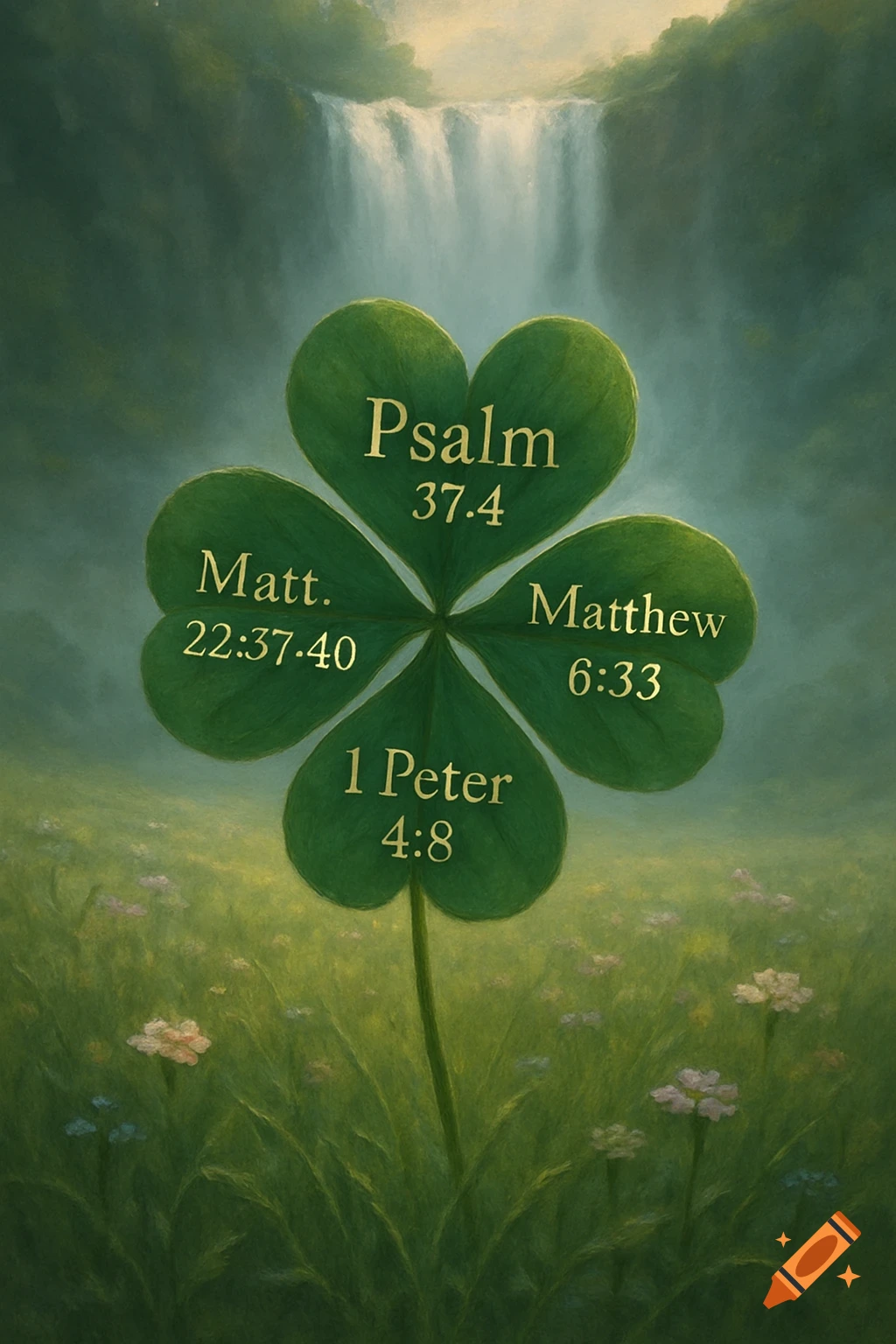 A serene, painterly landscape at sunset with hills, a lake, and pink ...