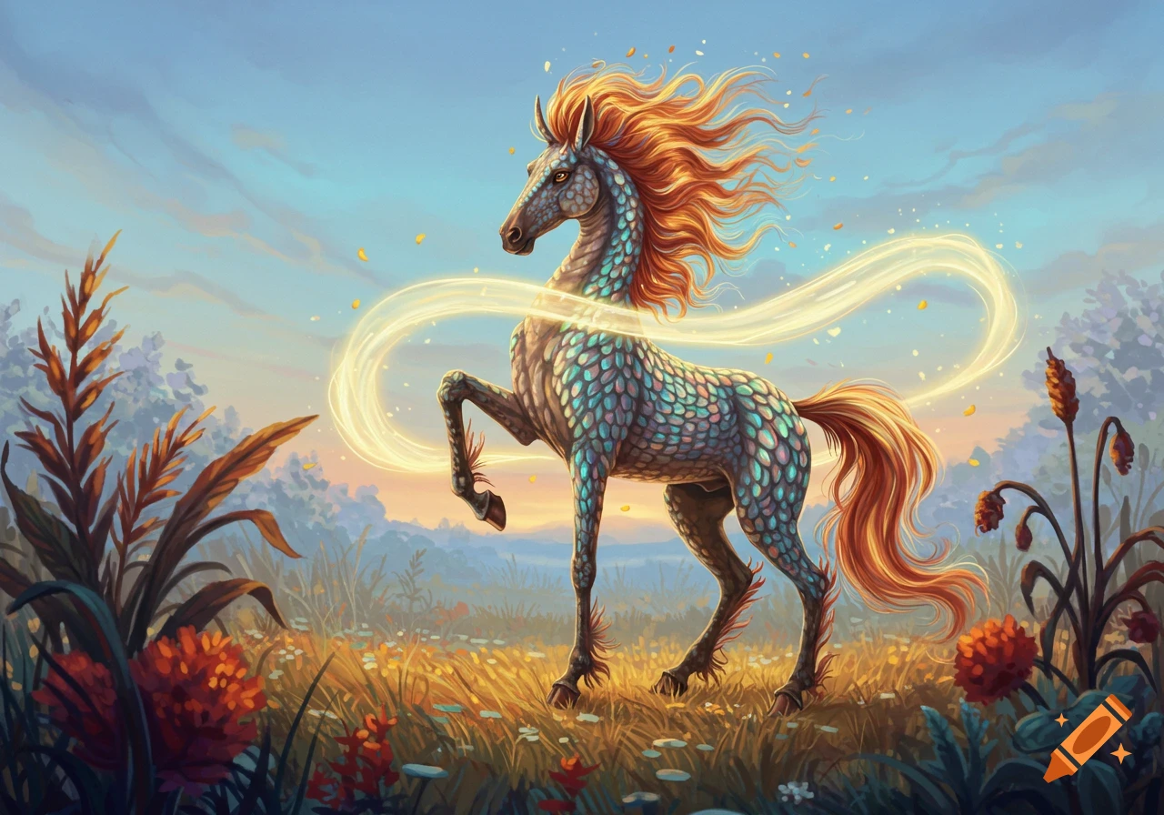 Horse+beastaily+gif created on Craiyon