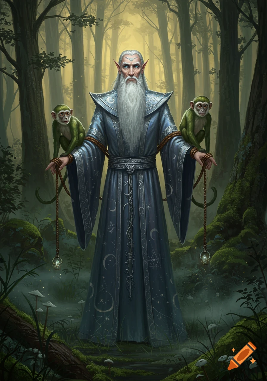 Mountain hermit wizard portrait with spectacles and pipe on Craiyon