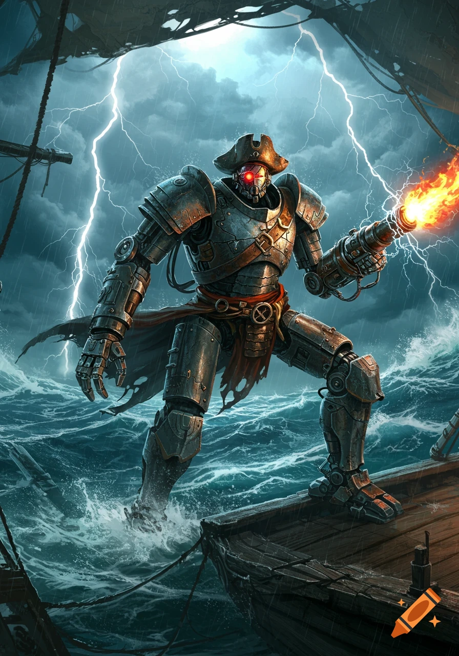 Massive purple Warhammer 40K spaceship flies through a chaotic ...