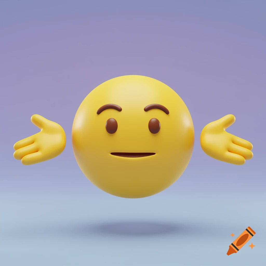 3D render of a happy emoji on Craiyon