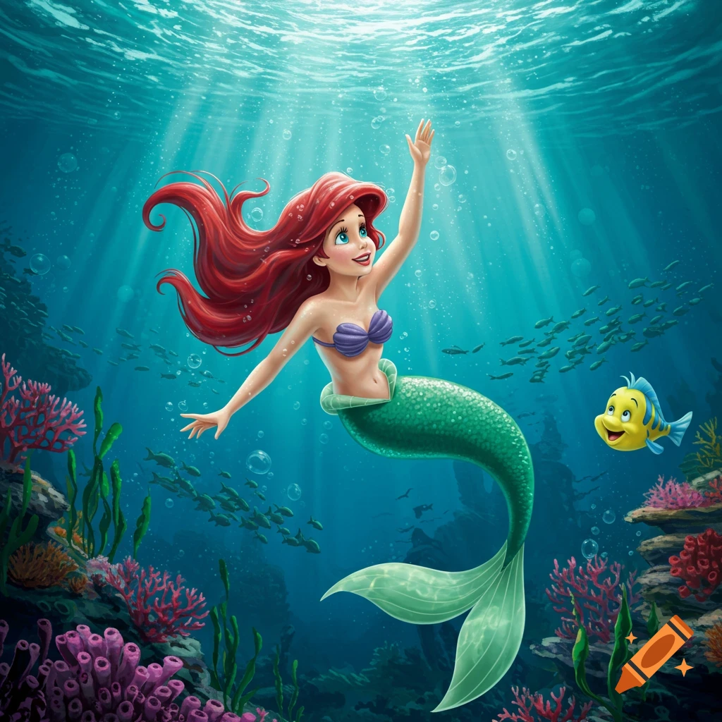 Ariel+visual+anime created on Craiyon