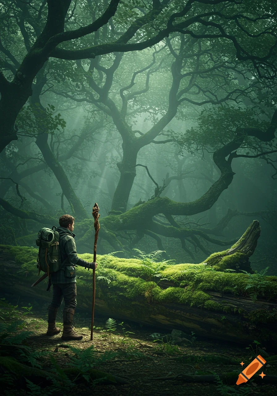 Lego minifigures of a hobbit, an Ewok, and Grogu in a sunlit forest ...