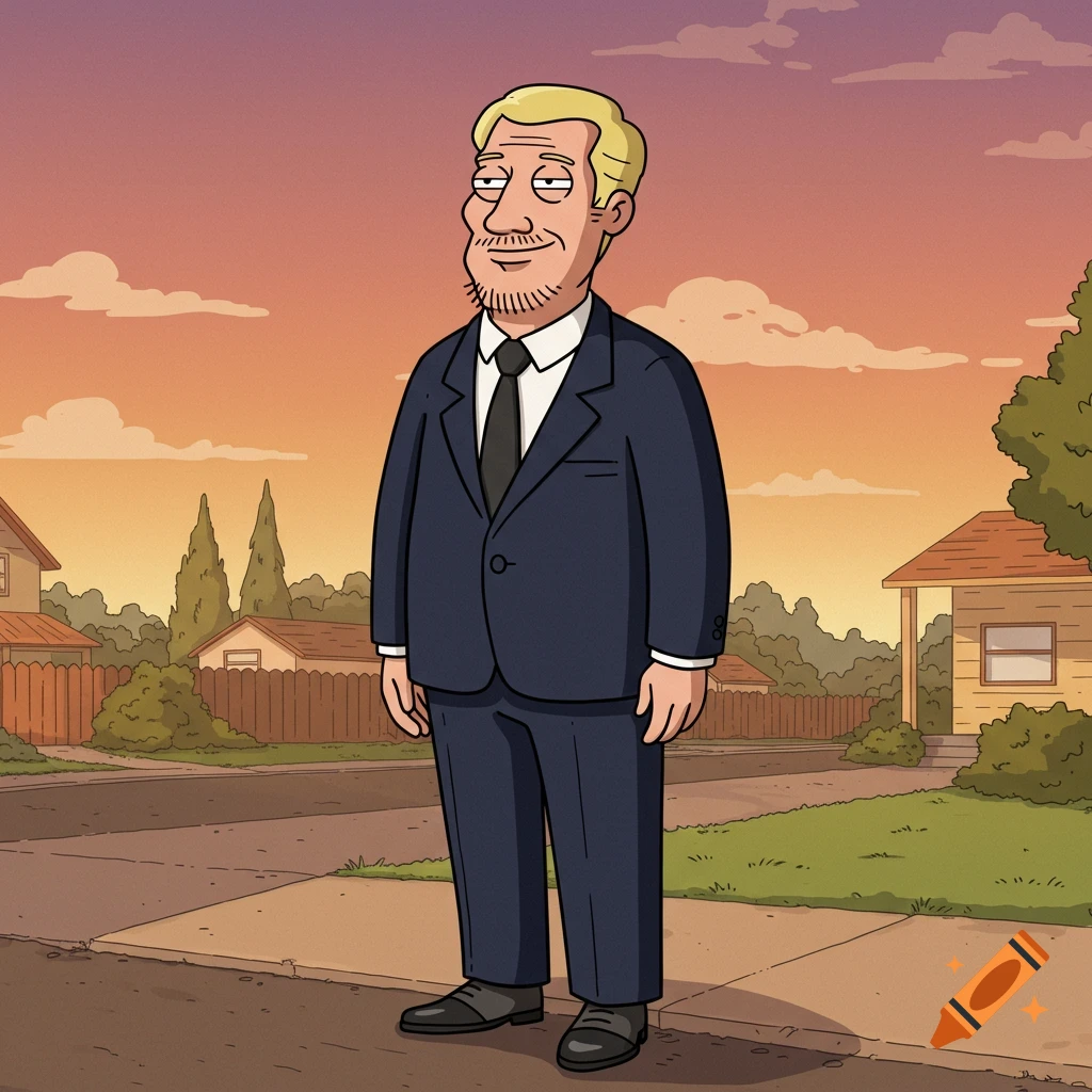 Peter Griffin and Frank West kiss on a glowing billboard above a vast ...