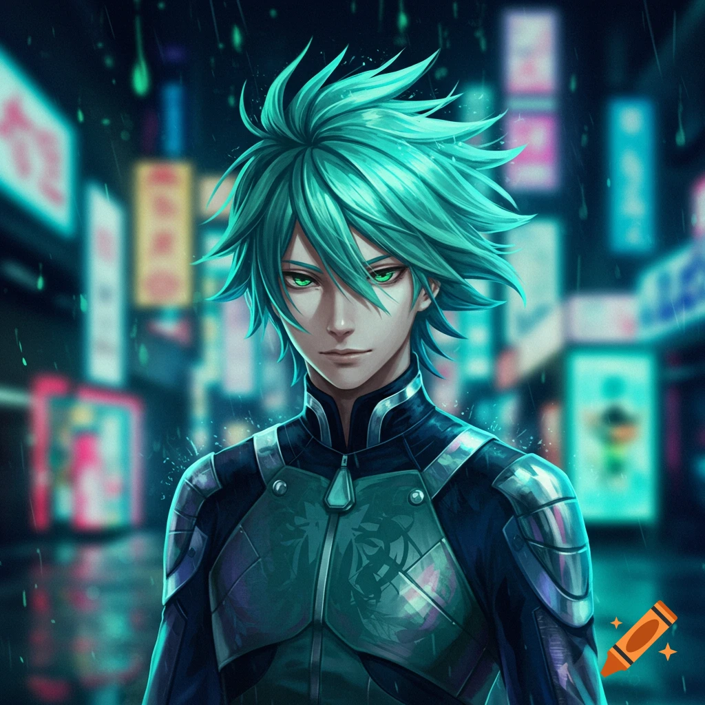 Genshin Impact cryo goat human male character with shoulder-length hair ...