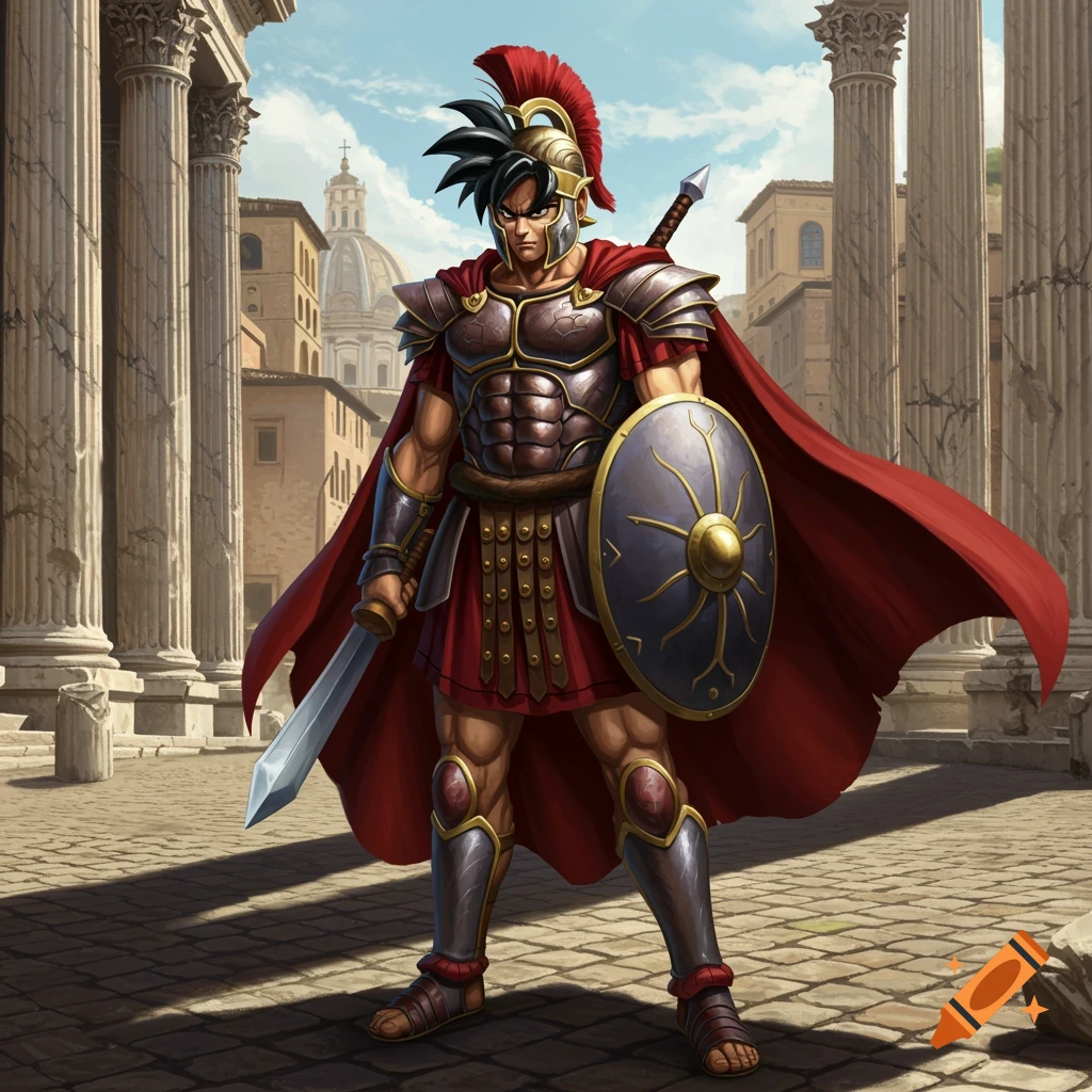 A male warrior in golden armor, red cape, and turban holds a scimitar ...