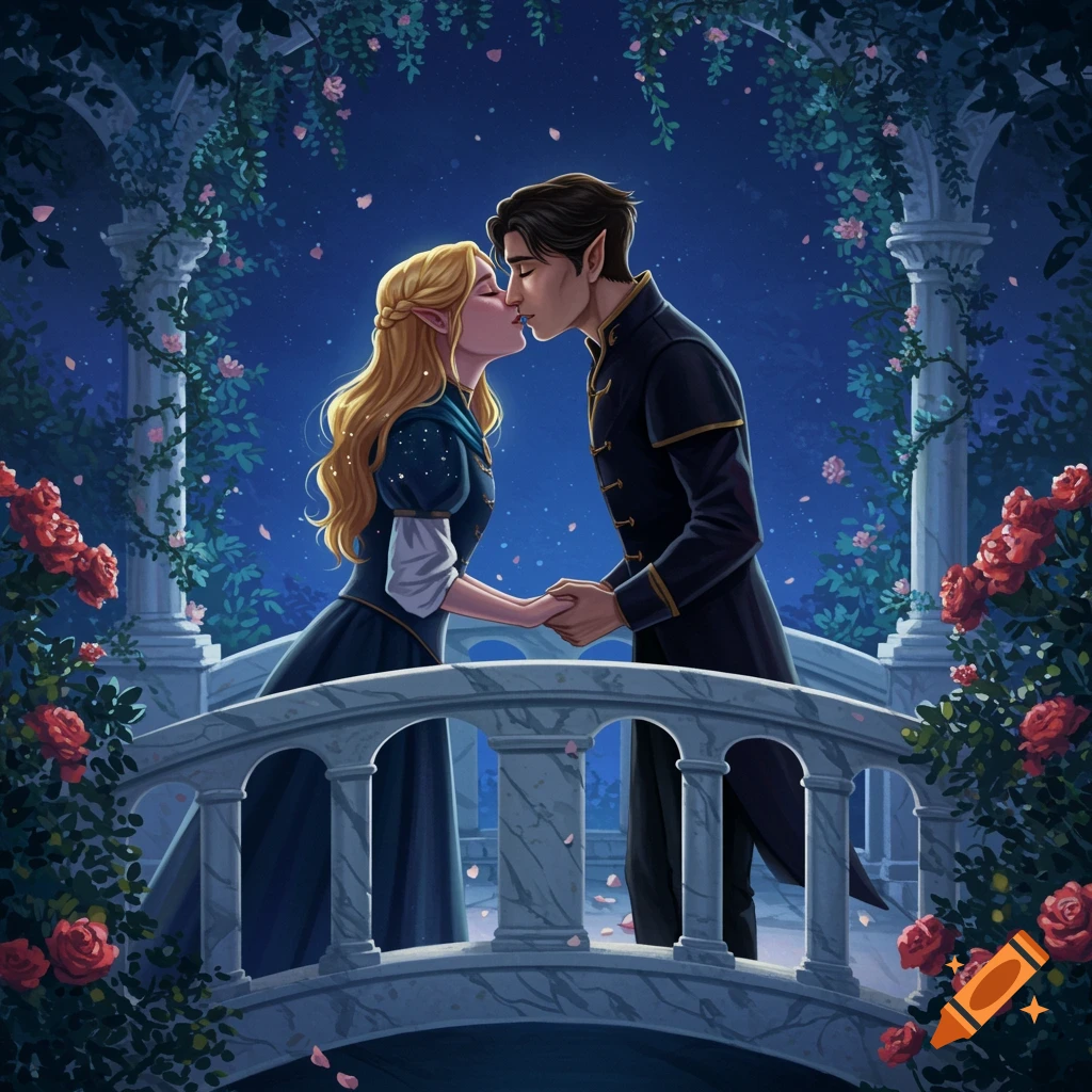 Wednesday and Enid from the series Wednesday share a tender kiss under ...