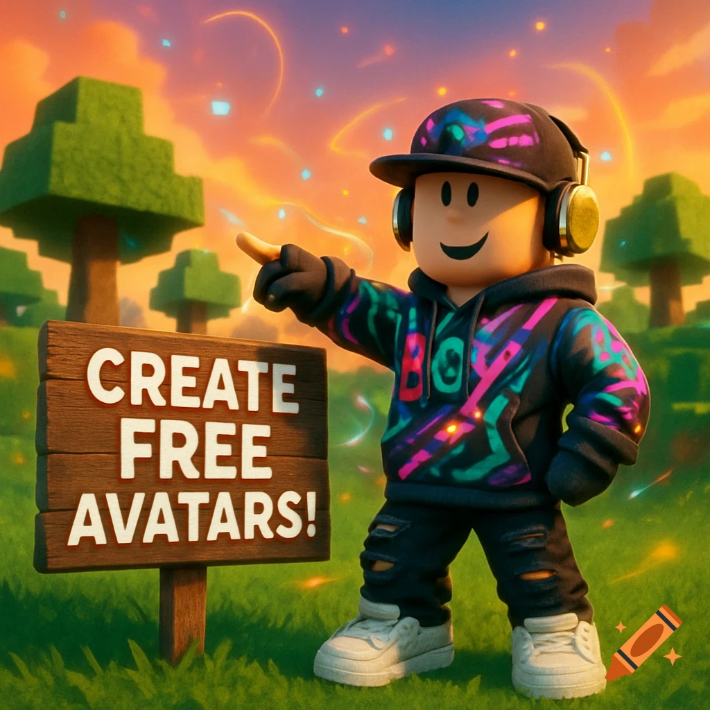 Headless Roblox Avatar created on Craiyon