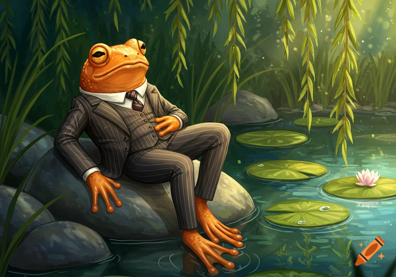 Kermit the Frog sits on a park bench eating a chocolate chip cookie ...