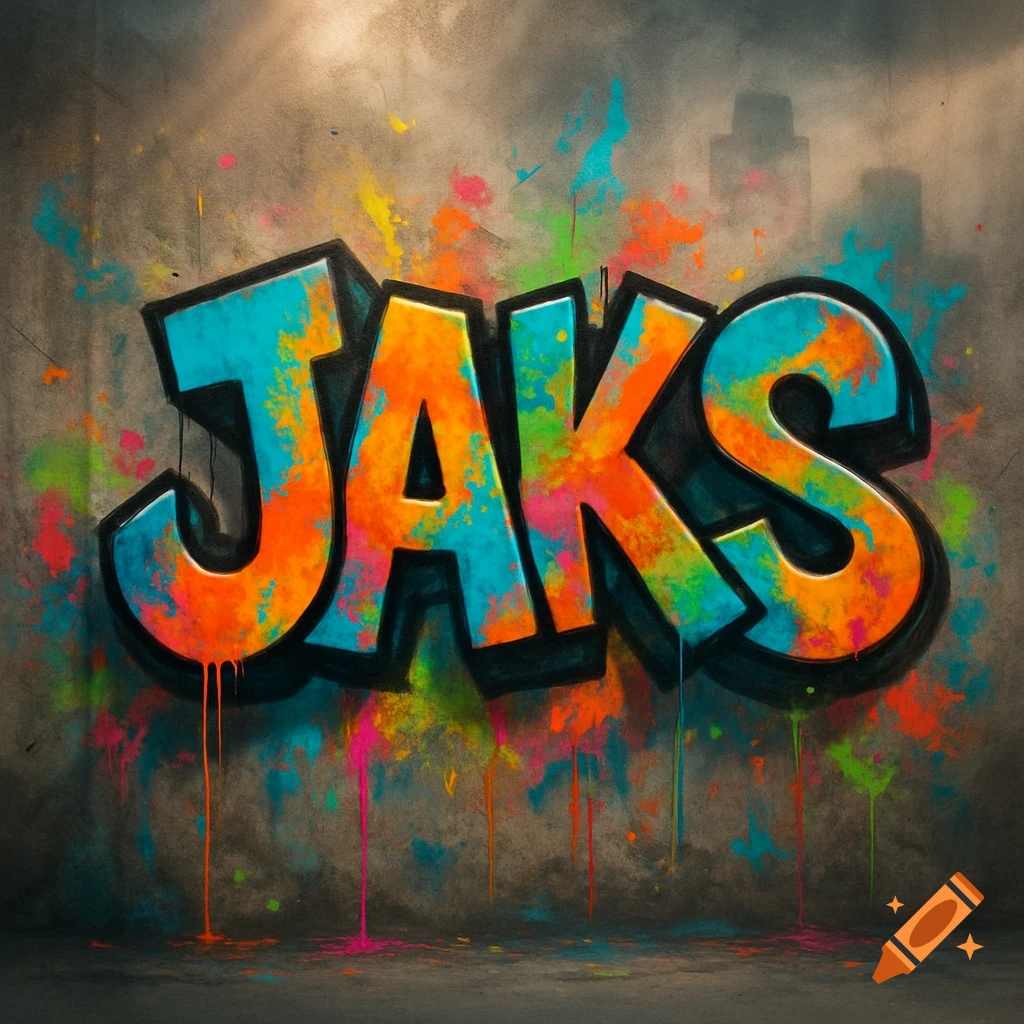 Colorful graffiti spelling 'Jess' with a yellow crown and star, painted ...