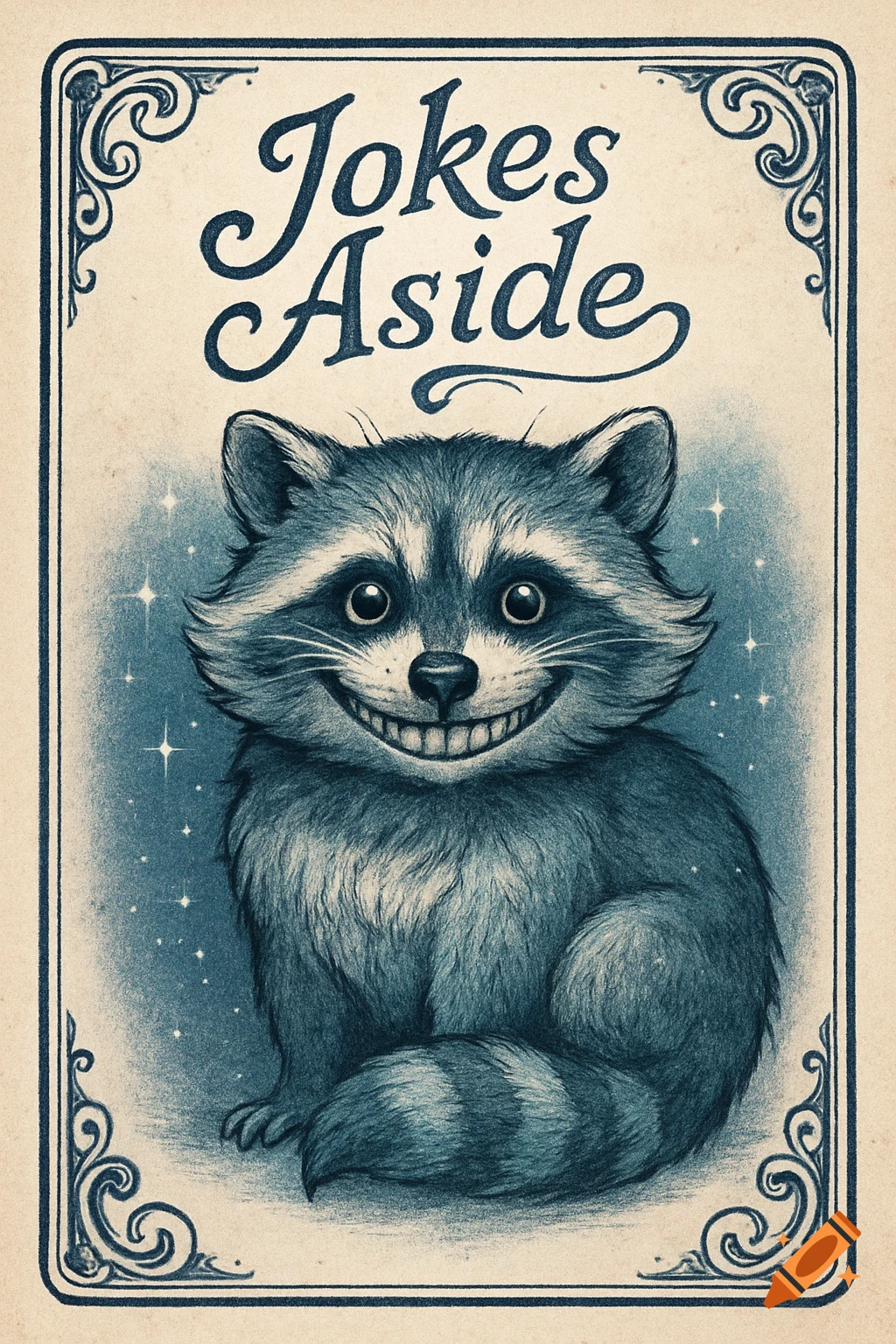 An illustration in a vintage style depicting a smiling, Cheshire Cat ...