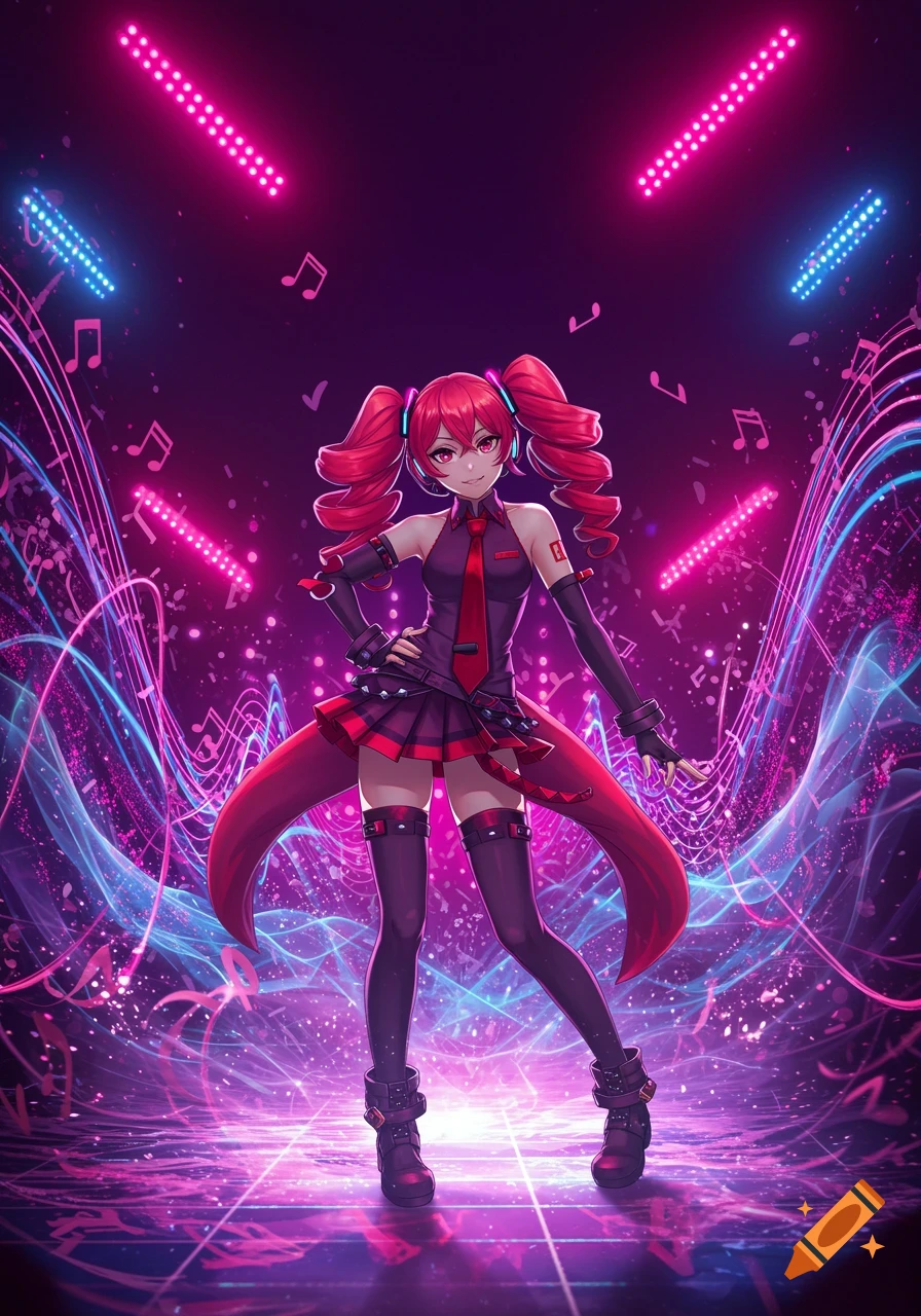 Beat+anime+girl created on Craiyon