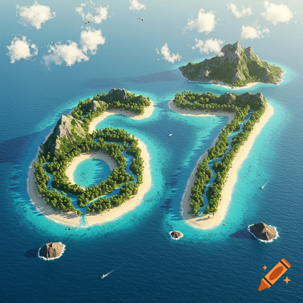 Tropical Islands created on Craiyon