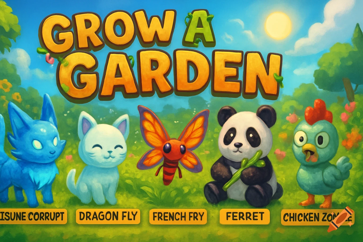 Colorful cartoon animals including an elephant, dragon, bird, and dog ...