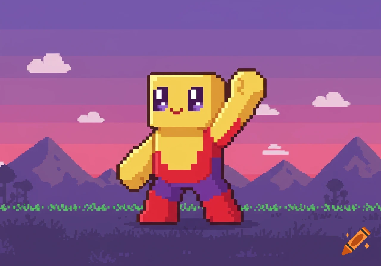 A 16-bit pixel art fighting video game screen showing a muscular man in ...