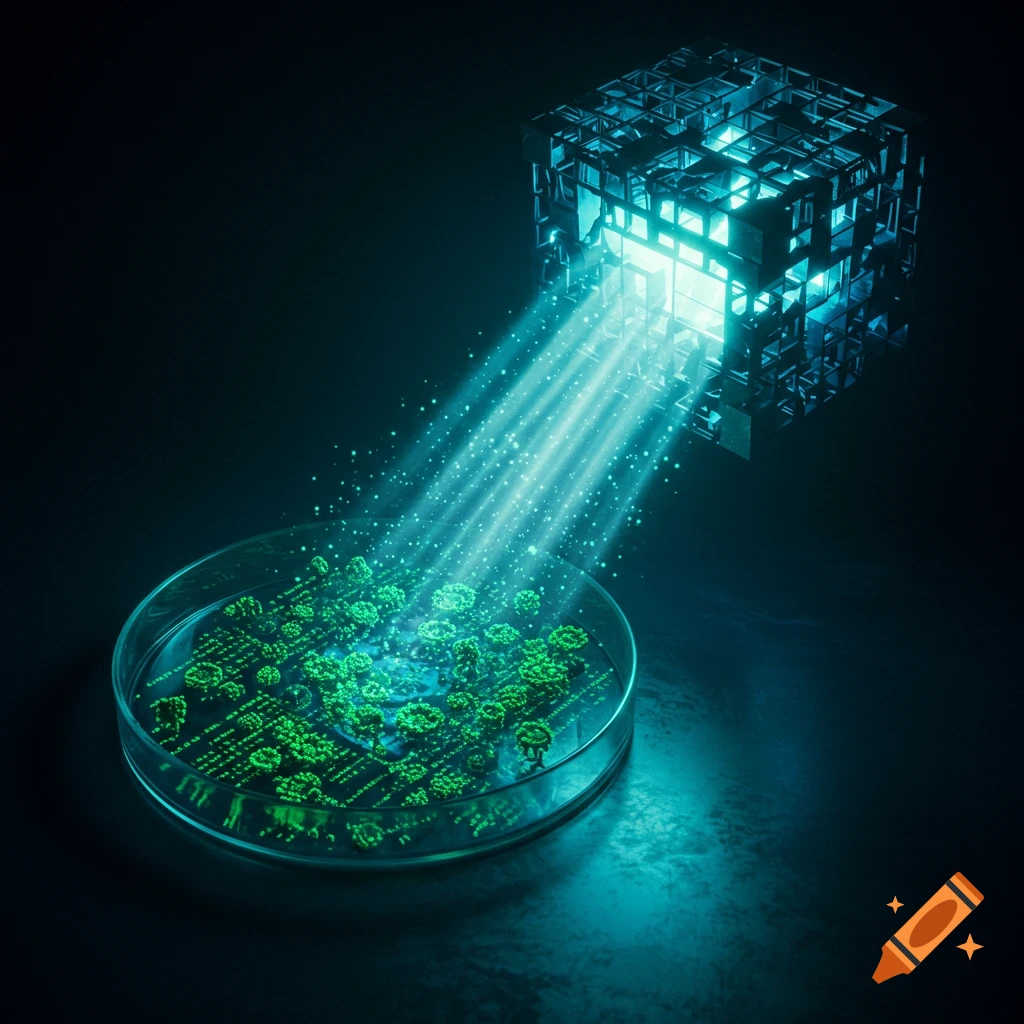 3D hologram island terrain map with scale grids in blue monochrome on ...