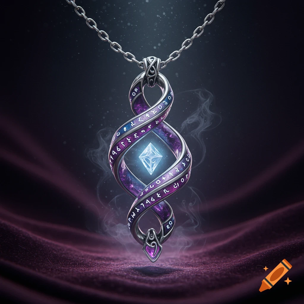 Detailed black lace-like tattoo with purple jewels on a person's neck ...