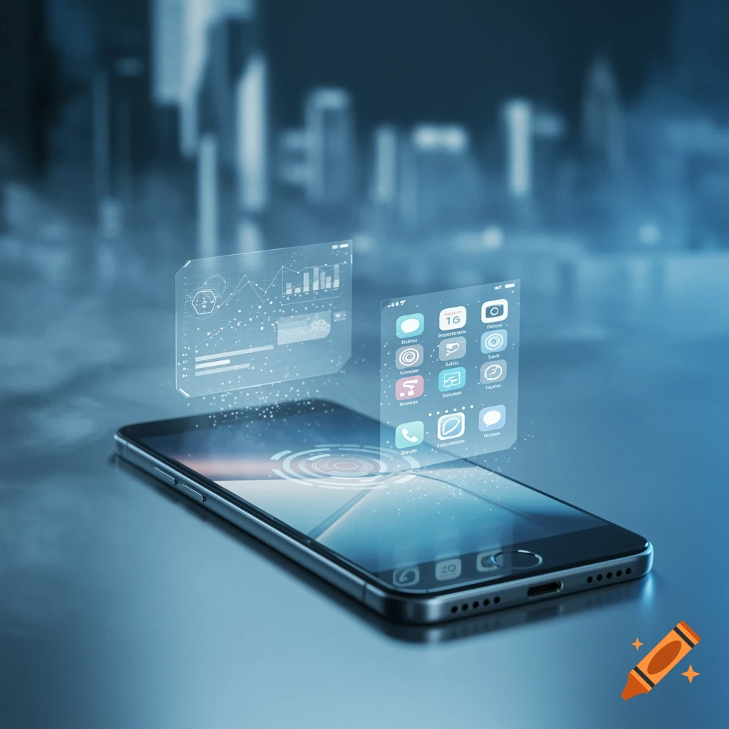 A sleek red smartphone with multiple camera lenses and a white logo on ...