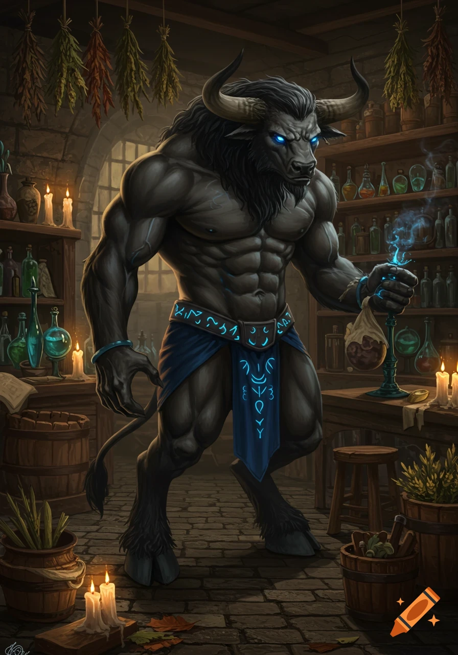 Mogging+asterion created on Craiyon