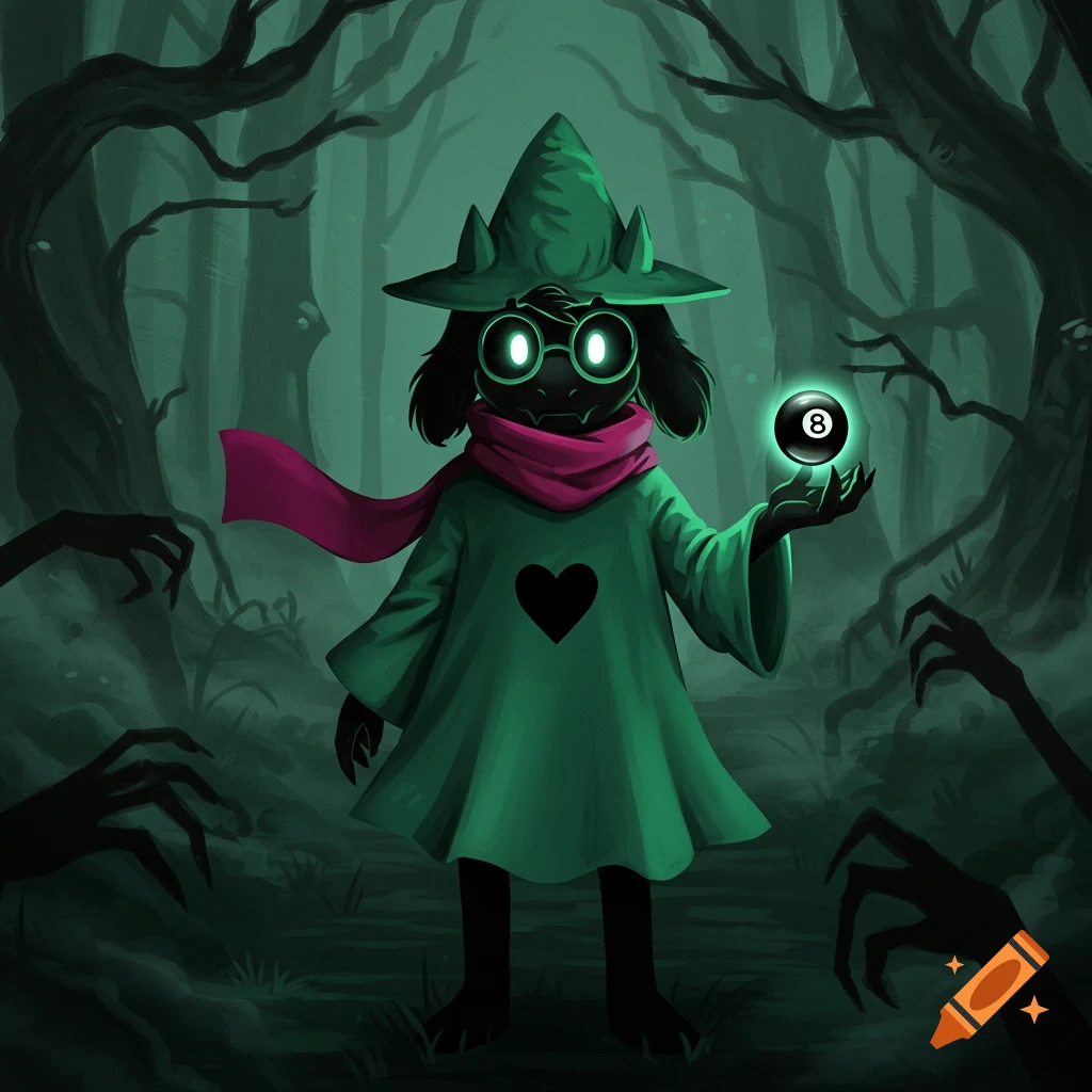 Cartoon Raven from Teen Titans Go stands in a muddy, dark swamp, with a ...