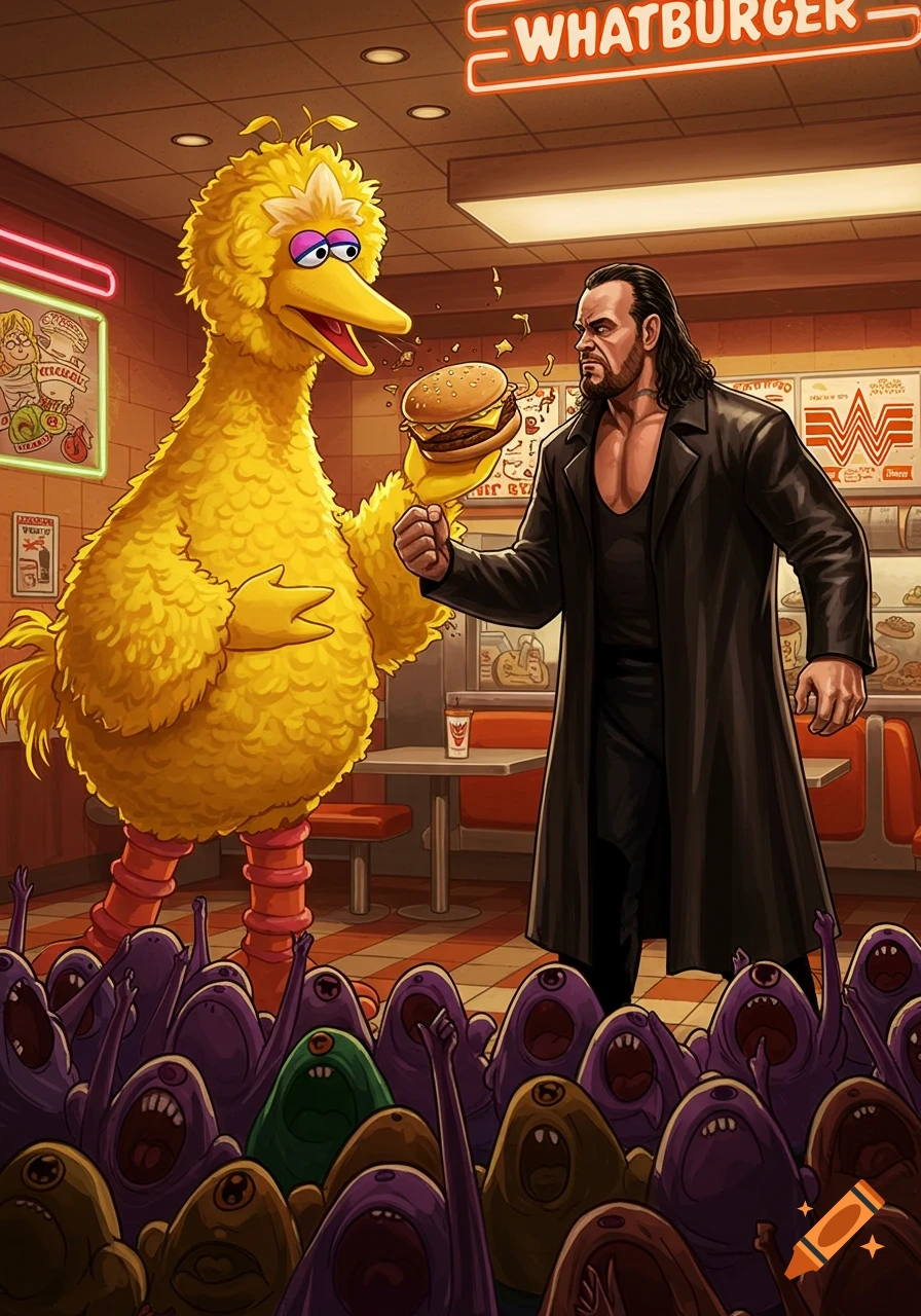 Big+bird+thanksgiving+cartoon created on Craiyon