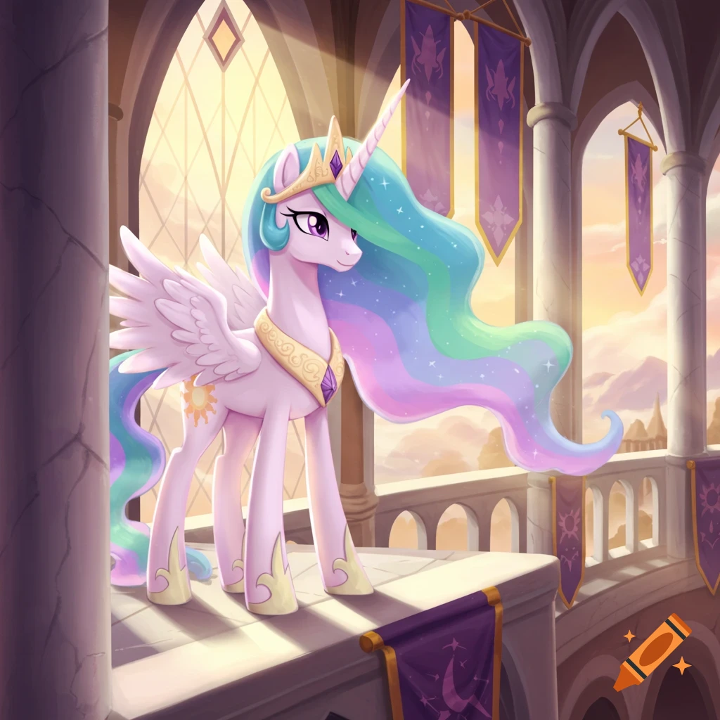 A pink My Little Pony unicorn with purple hair, glasses, and a scarf ...