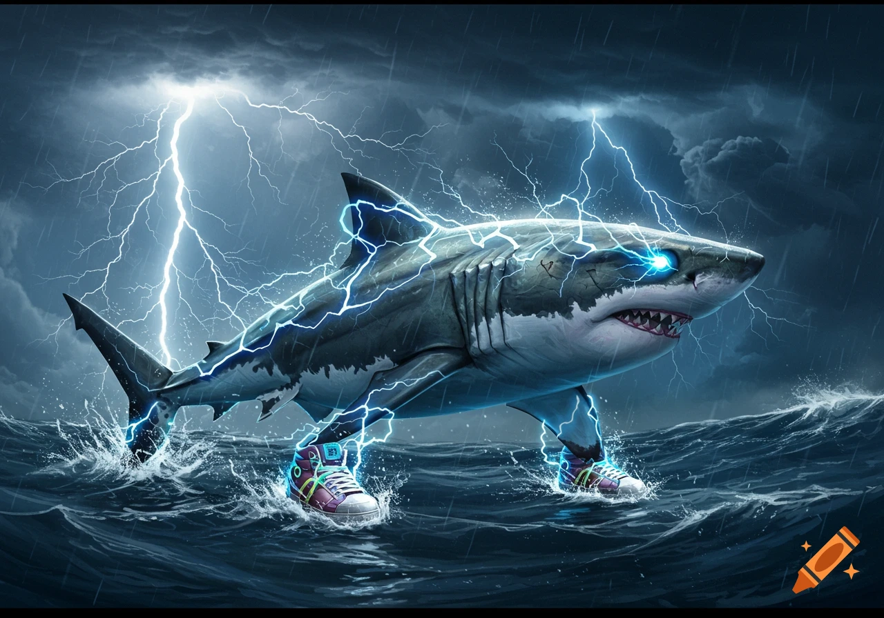 A powerful Florida panther leaps through stormy water during a ...