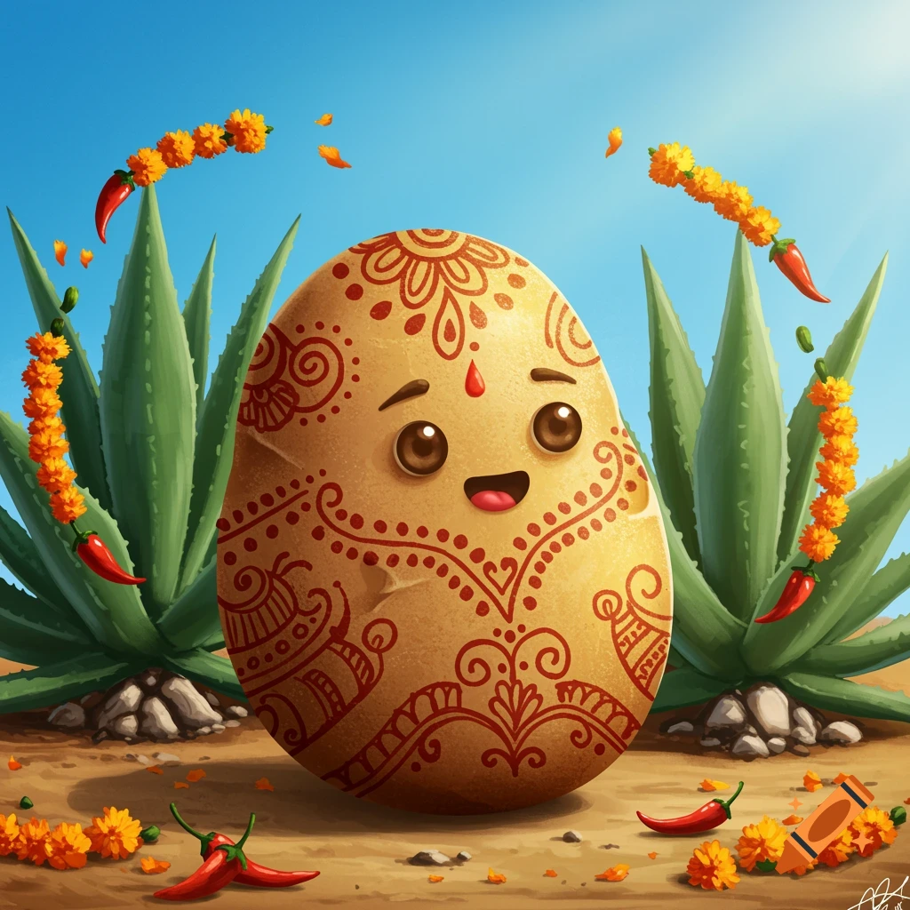 Two cute cartoon modak and laddu sweets holding hands, standing on a ...