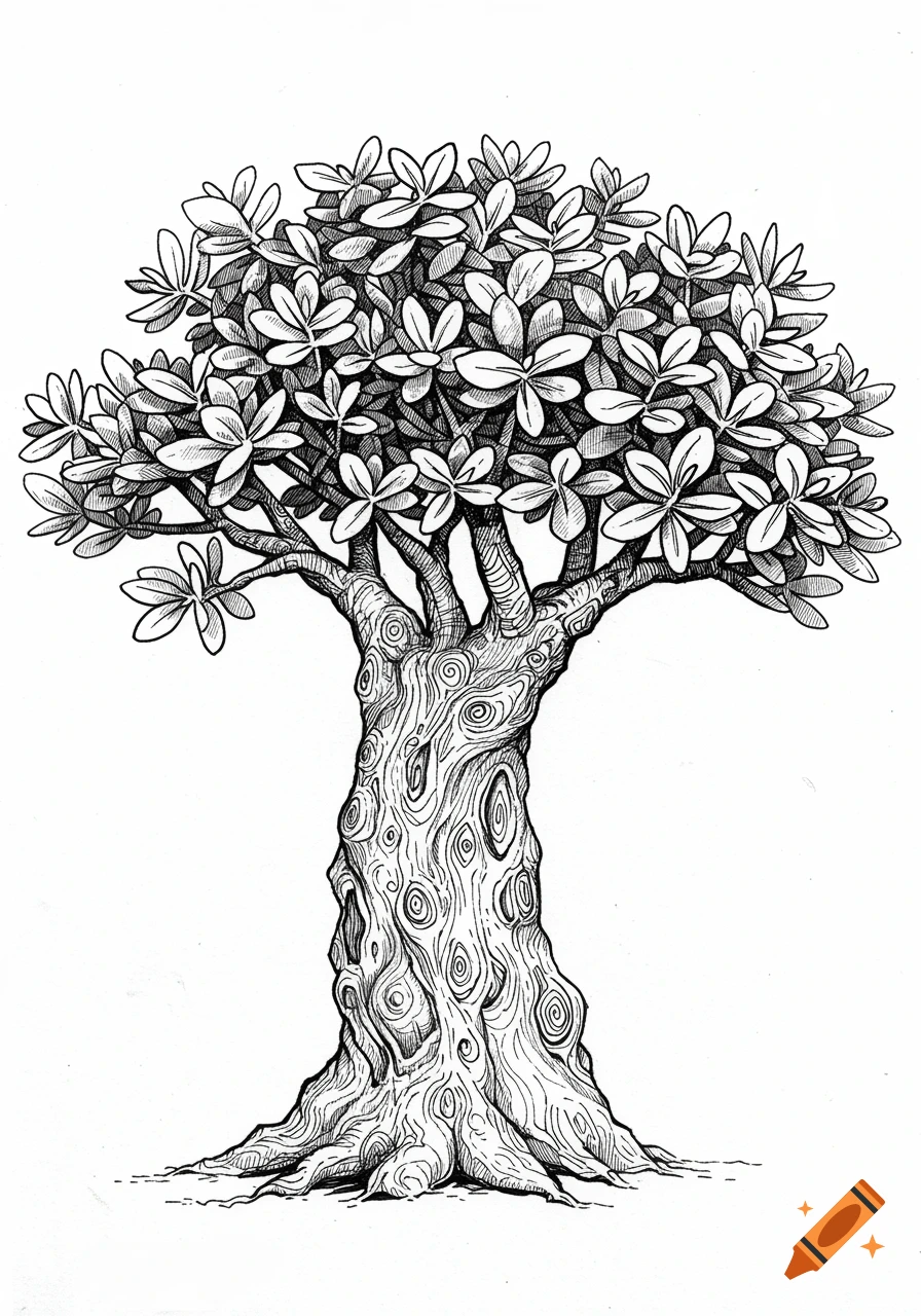 Tree+drawing+with+color created on Craiyon