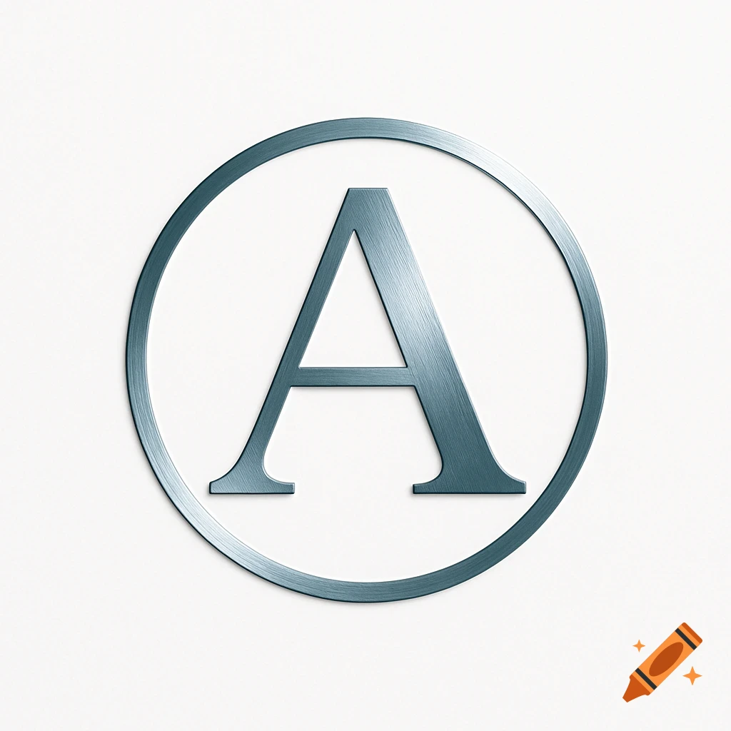 Metallic silver letters 'JL' embossed on a textured red circle, against ...