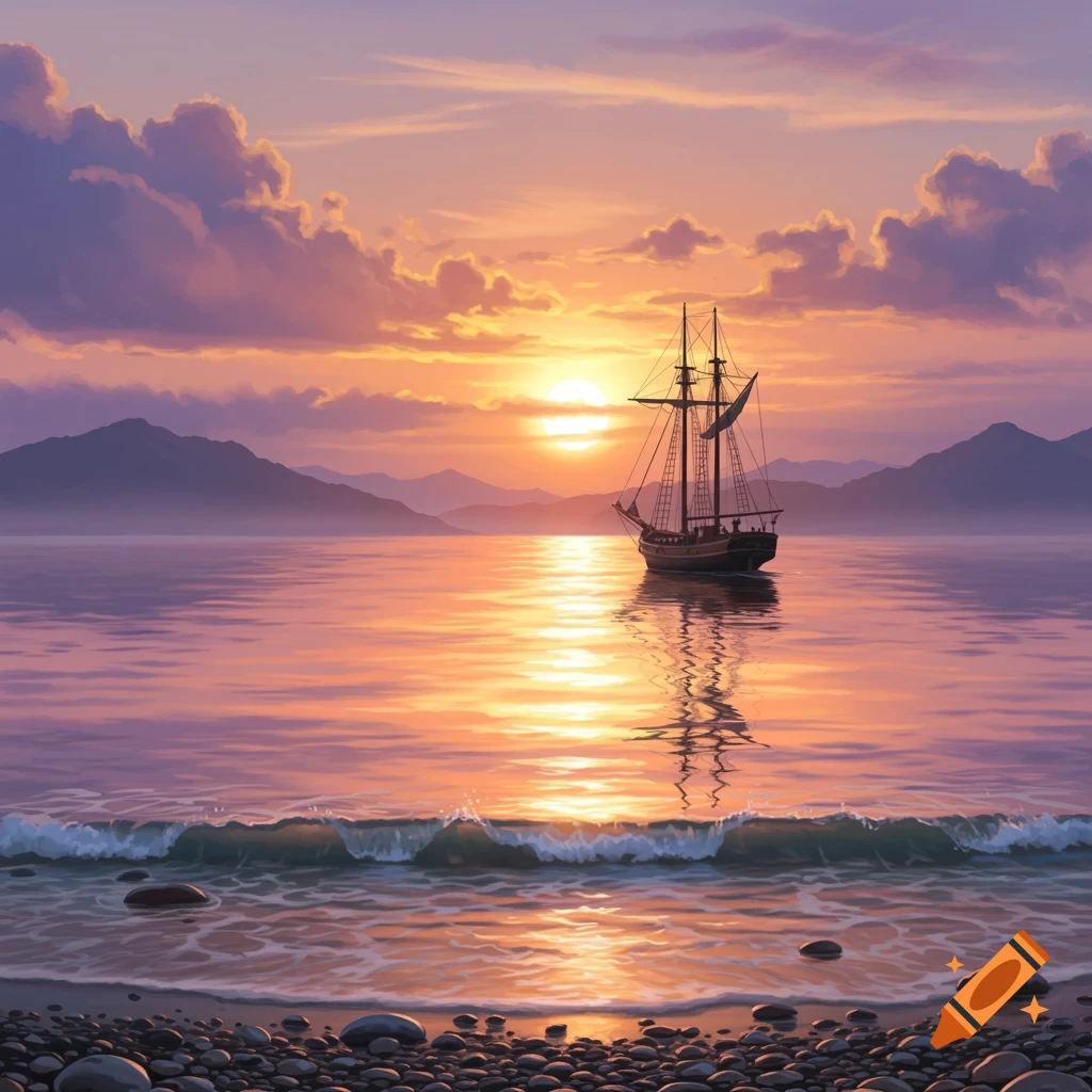 Fleet of Greek ships heading to Troy on Craiyon